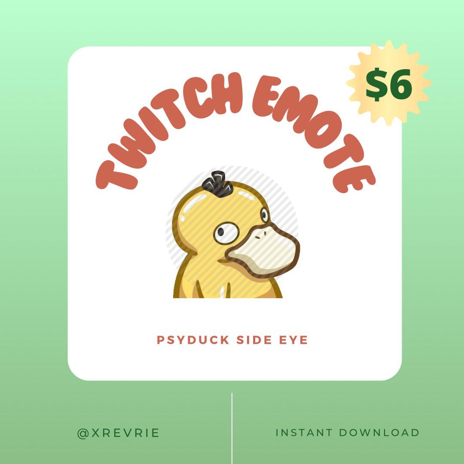 Psyduck Side Eye Cute Animated Pokemon Emote for Twitch, Discord ...