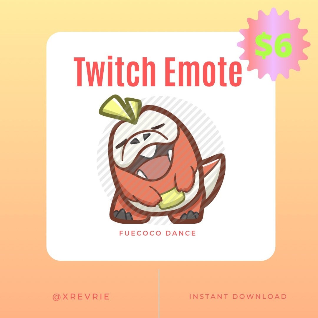 Fuecoco Dance Animated Emote for Twitch, Discord, Youtube, Etc. - Etsy