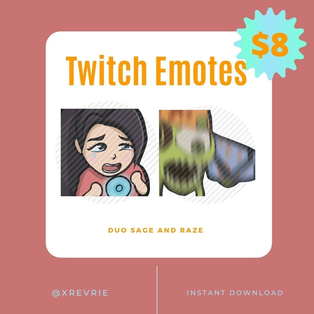 DUO Sage and Raze Valorant Meme Animated Emote for Twitch, Discord ...
