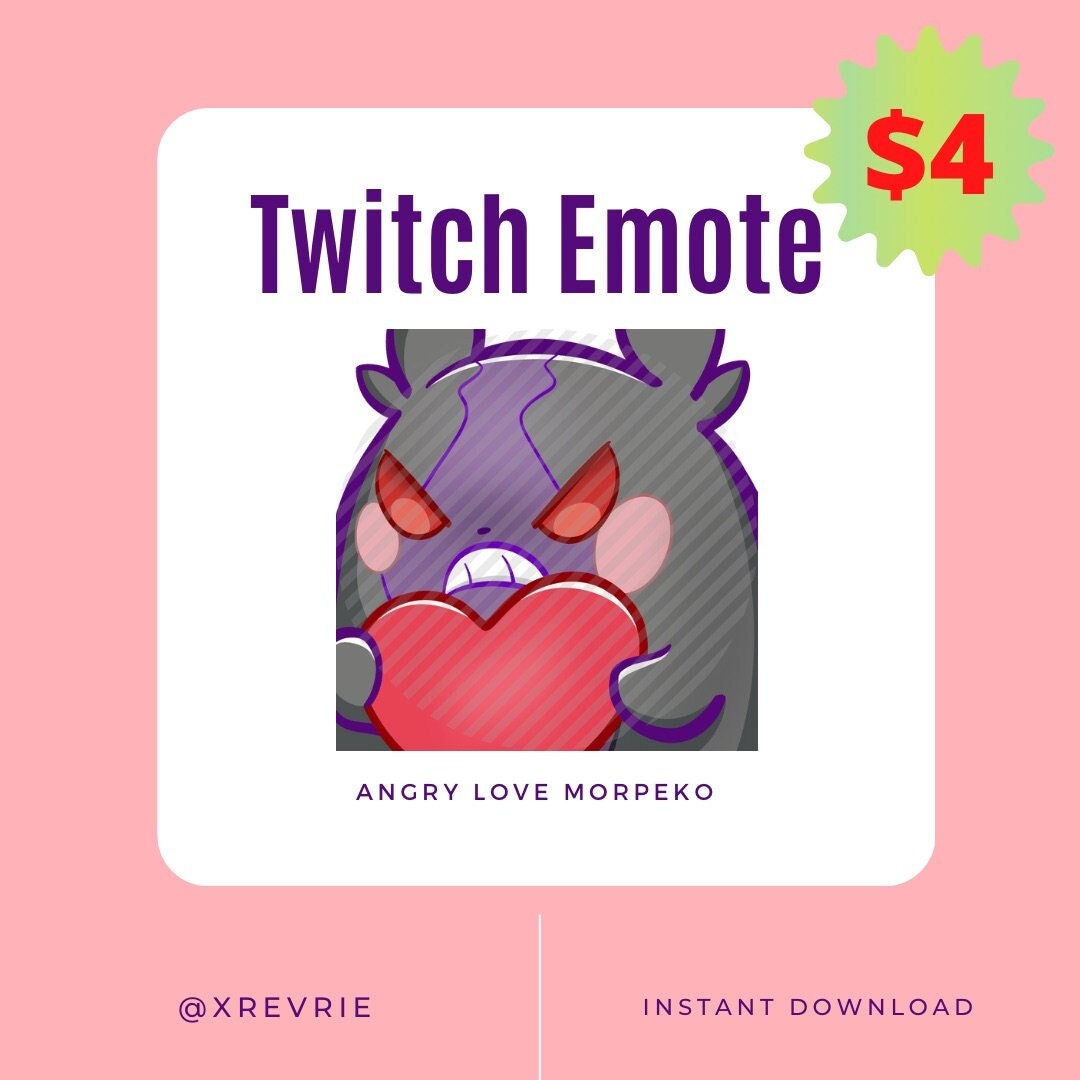 ANGRY LOVE MORPEKO Emote for Twitch Discord Youtube Etc. - Etsy