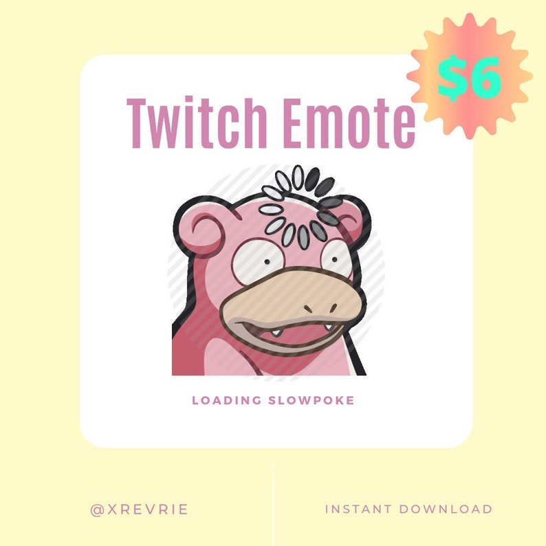 Loading Slowpoke Thinking Animated Pokemon Emote for Twitch, Discord ...