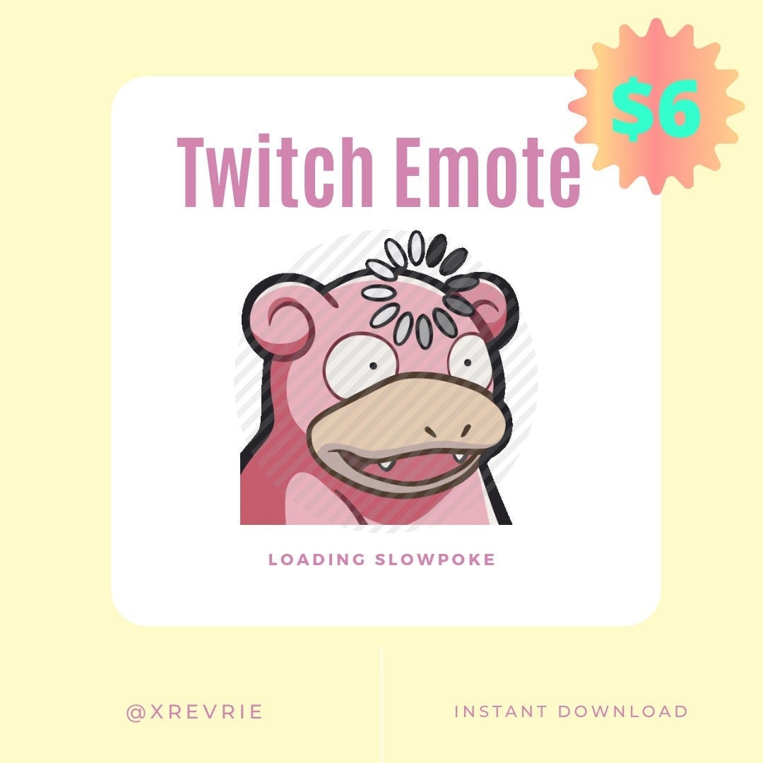 Loading Slowpoke Thinking Animated Pokemon Emote for Twitch, Discord ...