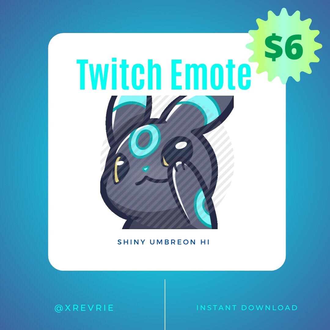 Shiny Umbreon Hi Animated Emote for Twitch, Discord, Youtube, Etc. - Etsy