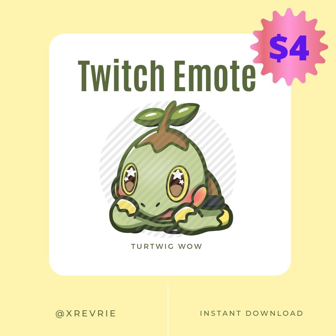 Amazed Turtwig Wow Pokemon Emote for Twitch, Discord, Youtube, Etc. - Etsy
