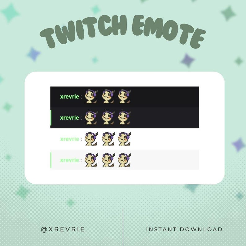 Jamming Mimikyu Animated Emote for Twitch, Discord, Youtube, Etc. - Etsy