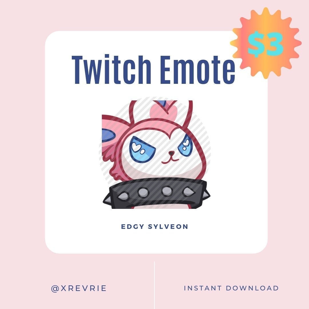 Edgy Sylveon Emote for Twitch, Discord, Youtube, Etc. - Etsy