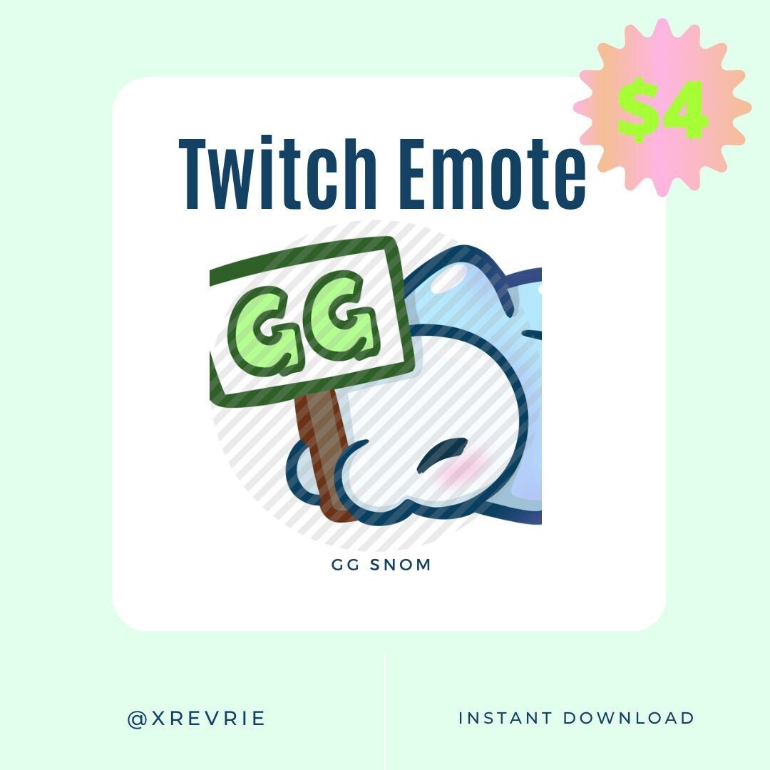 GG Snom Pokemon Emote for Twitch, Discord, Youtube, Etc. - Etsy