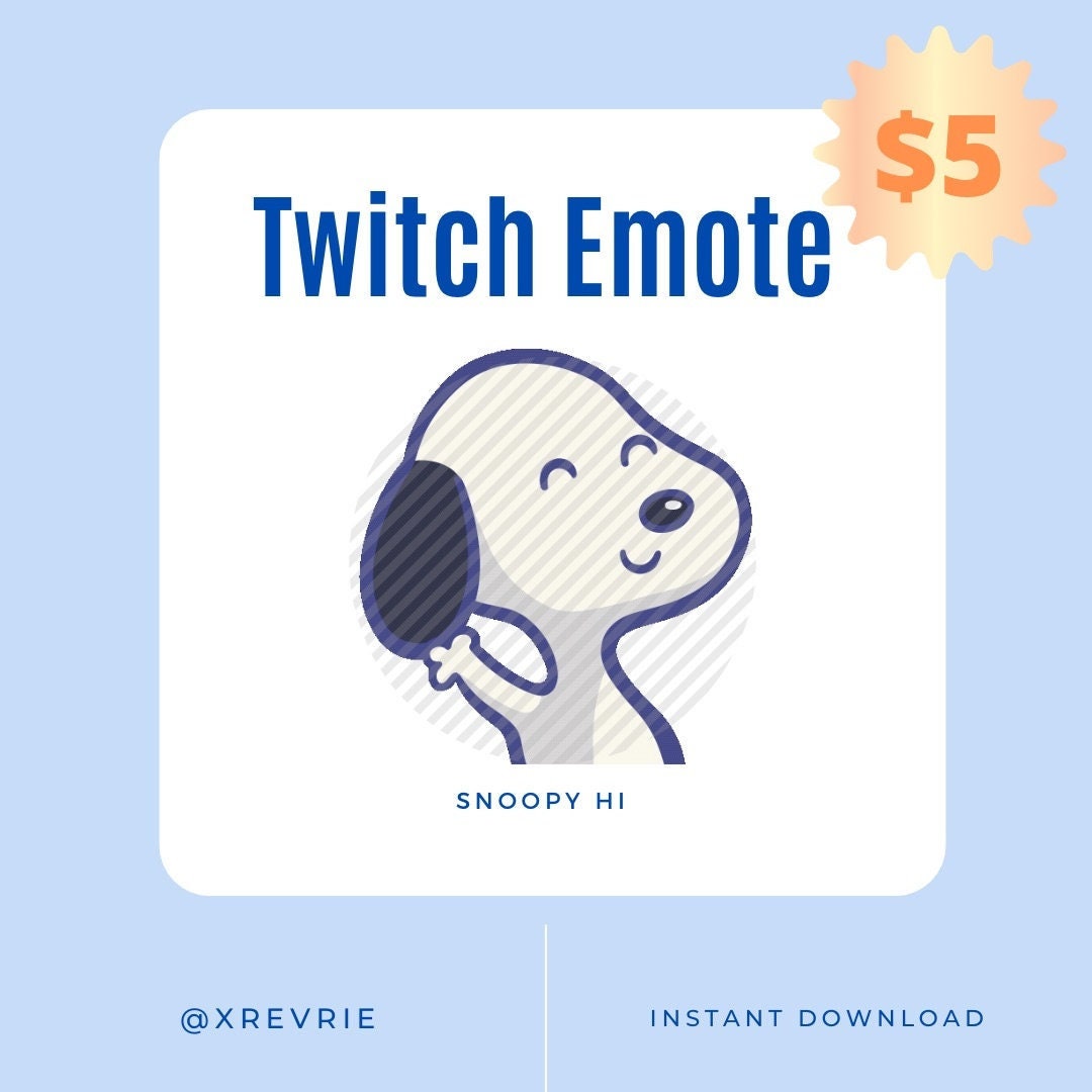 Snoøpy Waving Saying Hi Animated Emote for Twitch, Discord, Youtube ...