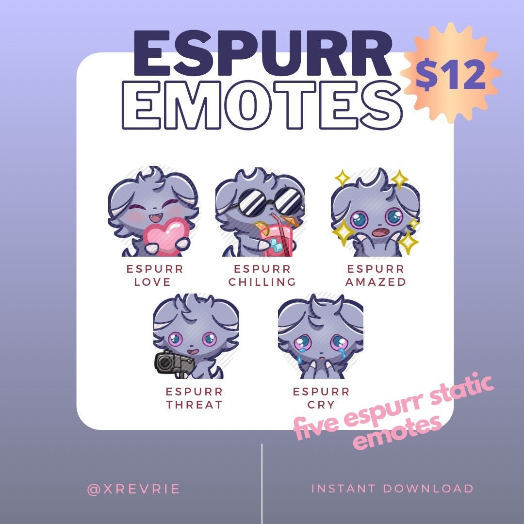 Espurr Static Pokemon Emote Pack for Twitch, Discord, Youtube, Kick ...