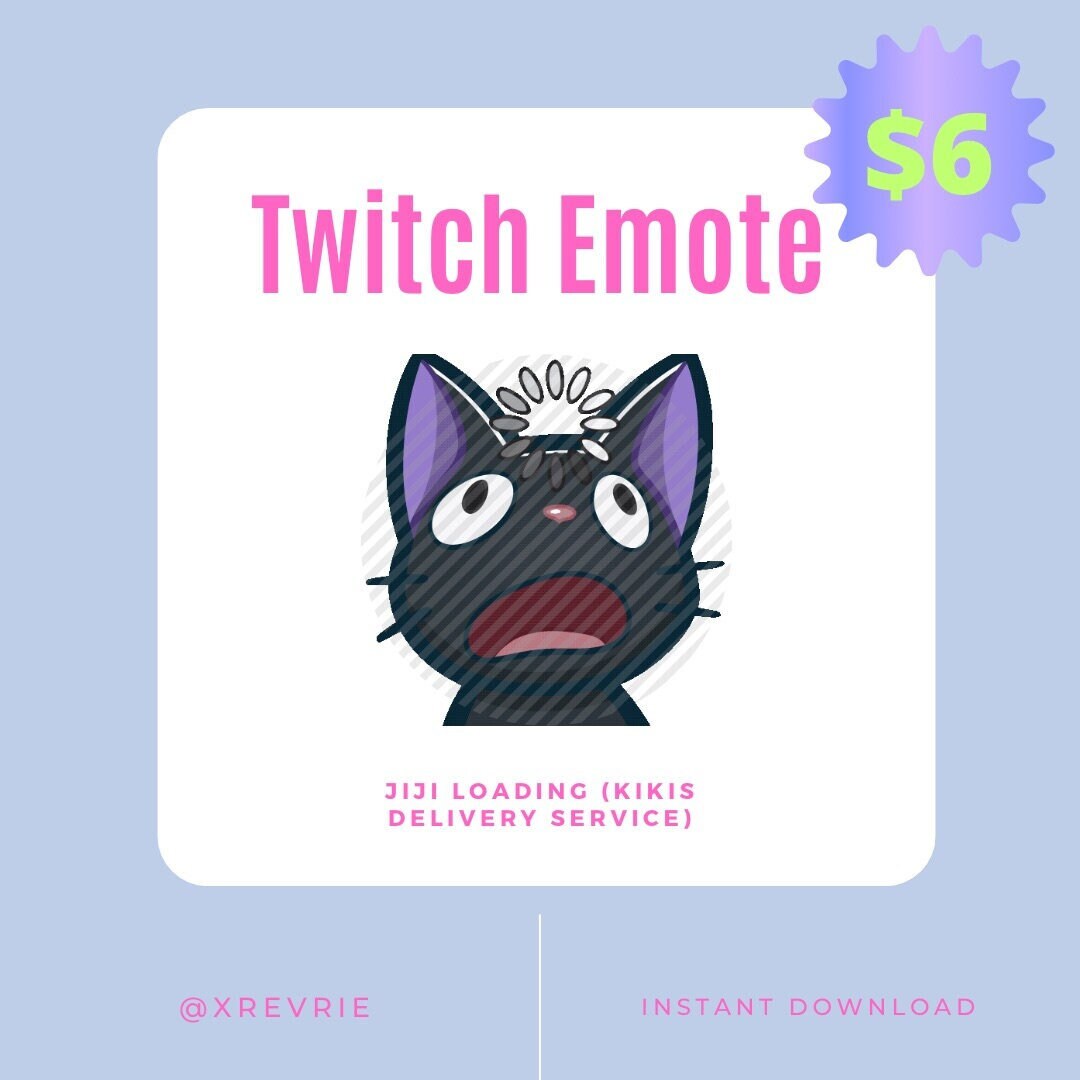 Jiji Loading Kikis Delivery Sevice Cat Ghibli Emote for Twitch, Discord ...