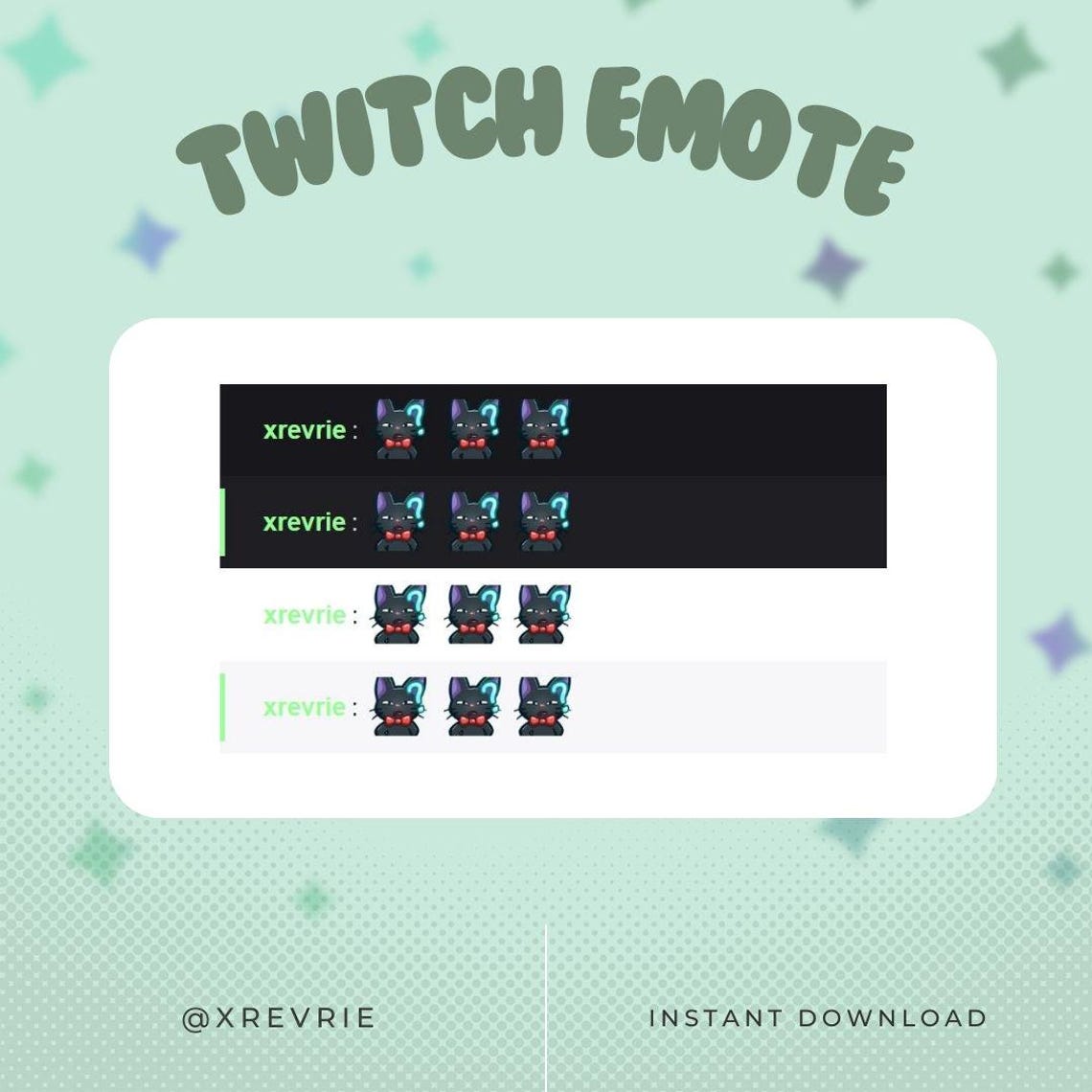Jiji Question Mark Confused Delivery Sevice Cat Ghibli Emote for Twitch ...