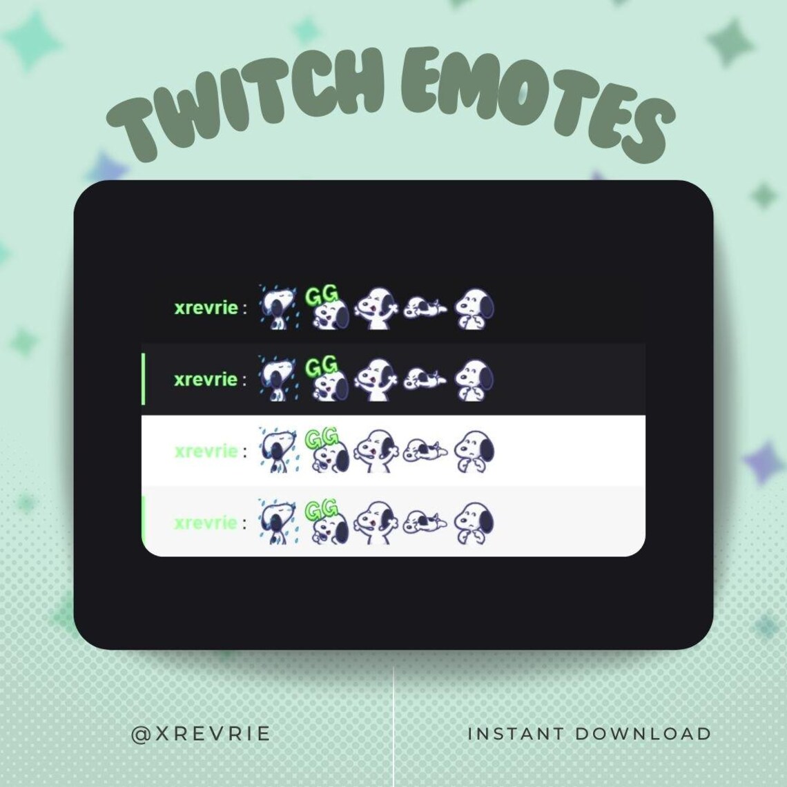 Snoøpy Five Animated Emote Pack for Twitch, Discord, Youtube, Kick, Etc ...