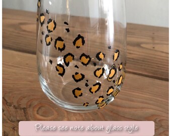 Cheetah Wine Glass - Etsy