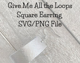 Rectangle Earrings SVG Rectangular Earring SVG Cutout Earrings ...