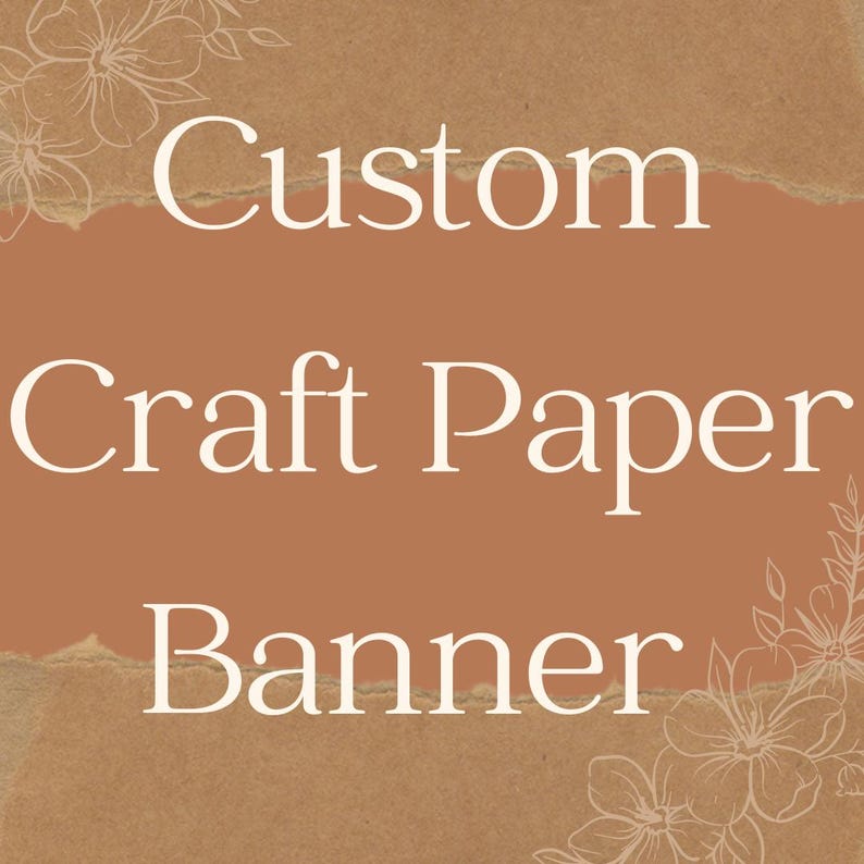 Custom Craft Paper Banner - Etsy