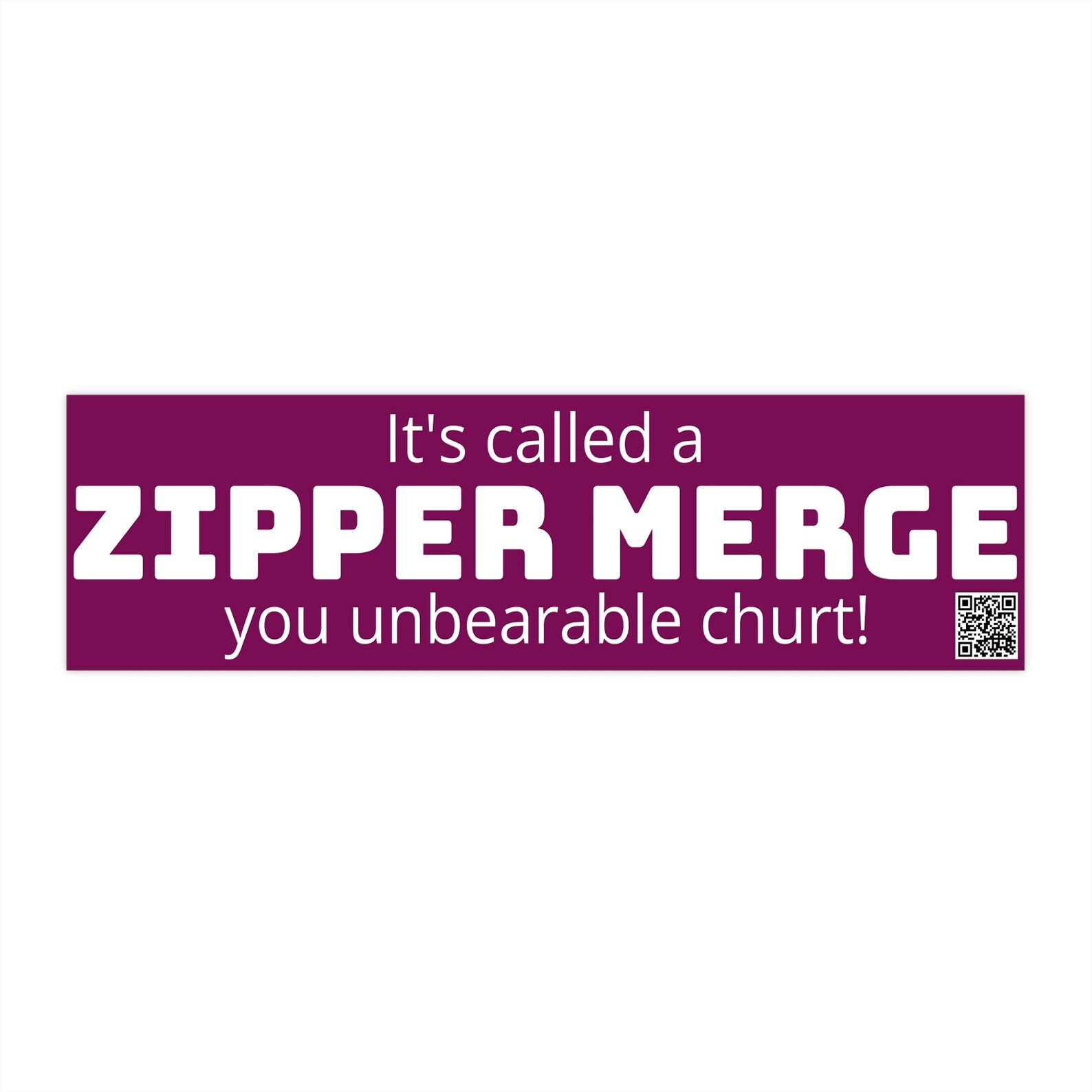 Zipper Merge Churt Bumper Sticker - Etsy