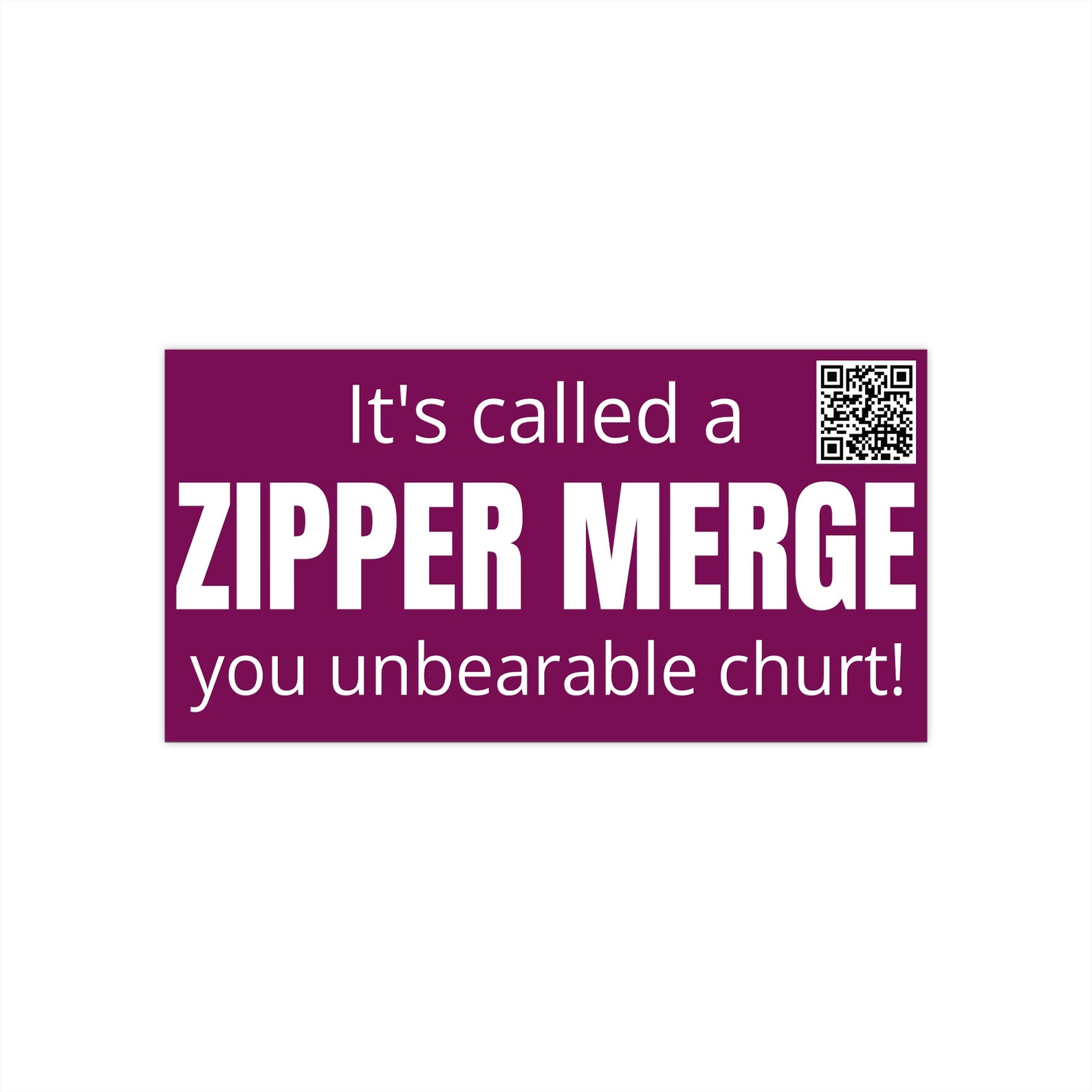 Zipper Merge Churt Bumper Sticker - Etsy