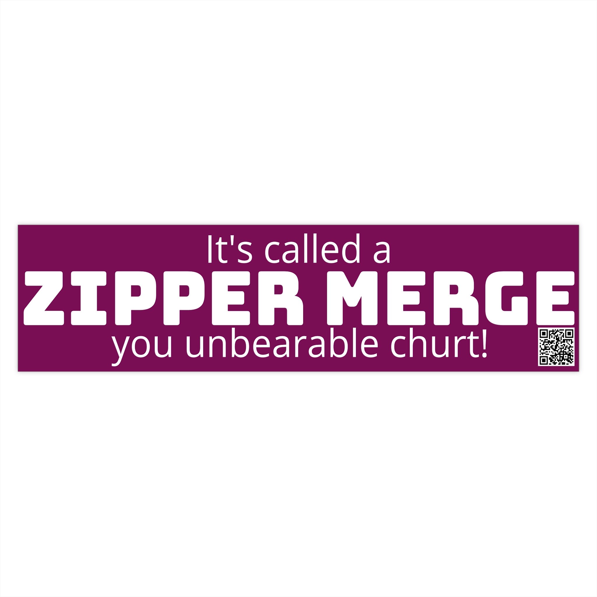 Zipper Merge Churt Bumper Sticker - Etsy