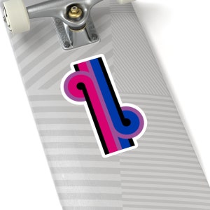 Bisexual Pride Loop-de-loop Kiss-cut Stickers - Etsy