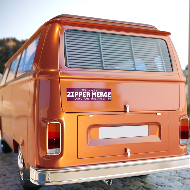 Zipper Merge Churt Bumper Sticker - Etsy