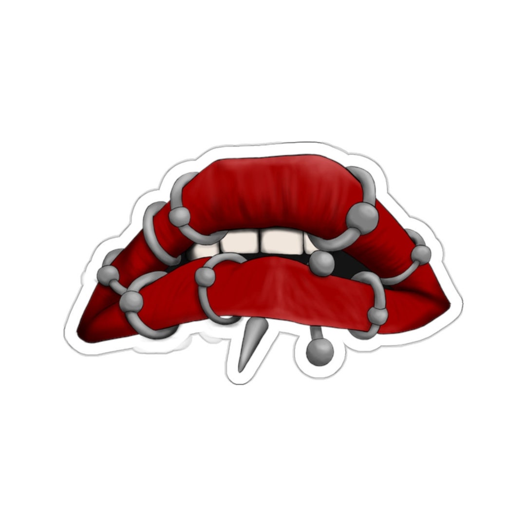 Punk Rock Lips Kiss-cut Stickers - Etsy