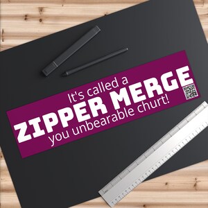 Zipper Merge Churt Bumper Sticker - Etsy