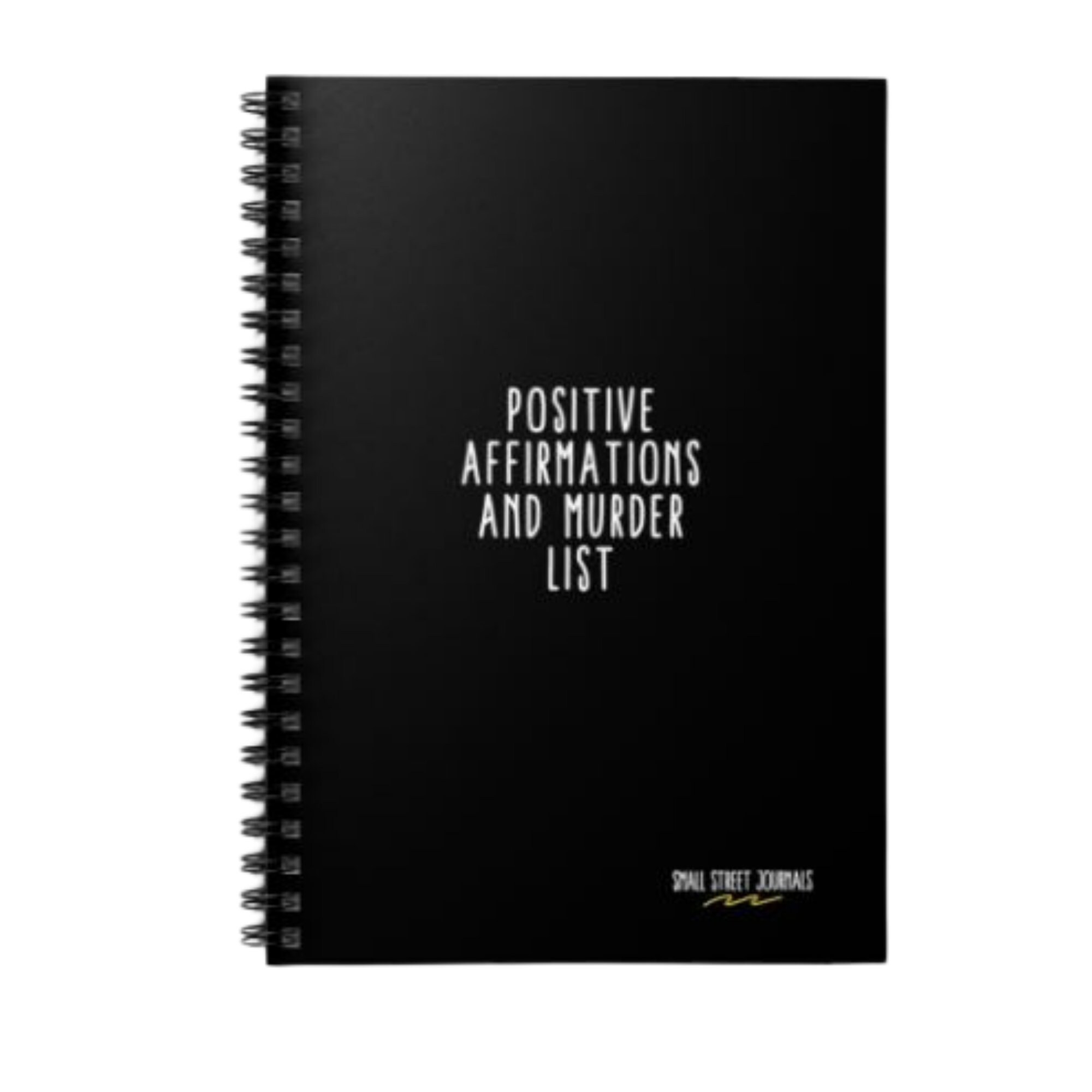 Funny Journal Notebook/positive Affirmations & Murder - Etsy