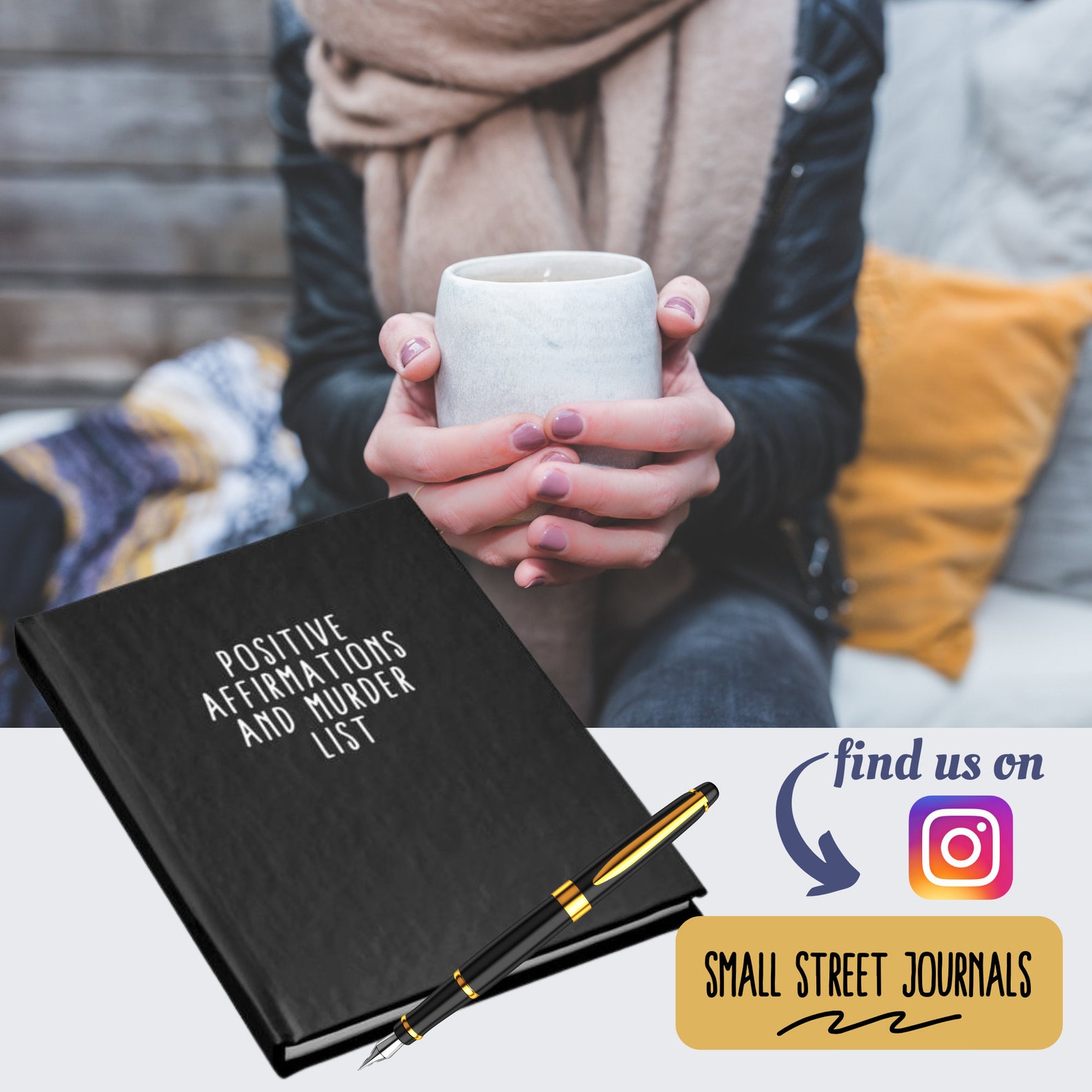 Funny Journal Notebook/positive Affirmations & Murder - Etsy