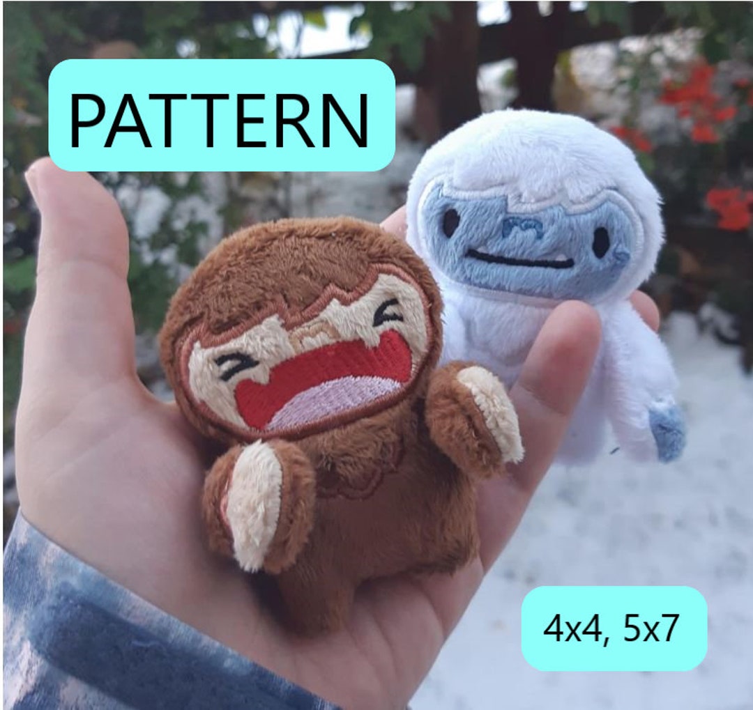 ITH Machine Embroidery Pattern: Yeti and Bigfoot (with 2 Extra Face ...
