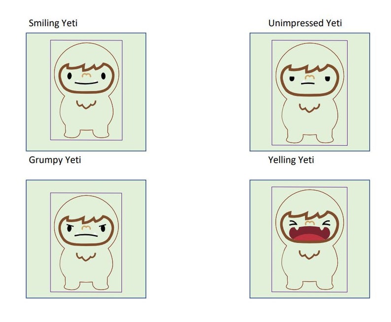 ITH Machine Embroidery Pattern: Yeti and Bigfoot (with 2 Extra Face ...