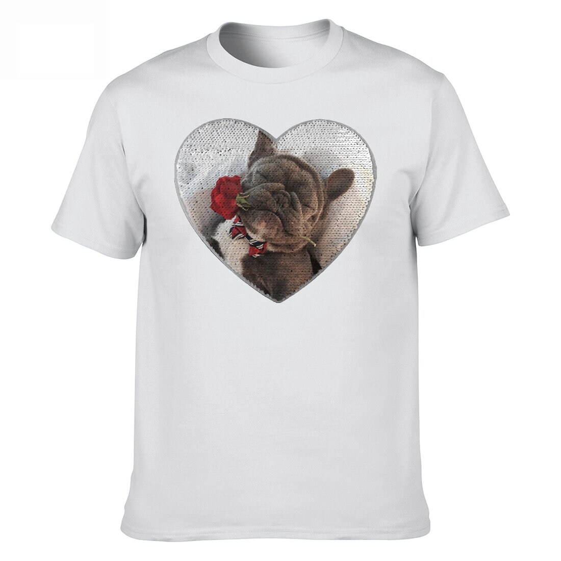 Personalized Heart Shaped Sequin With Picture Unisex Shirt - Etsy