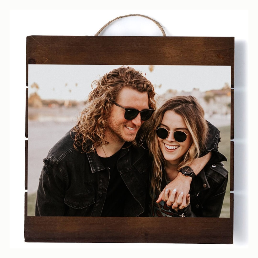 Custom Photo Metal Sign With Wood Frame Personalized Wall Plaque for ...