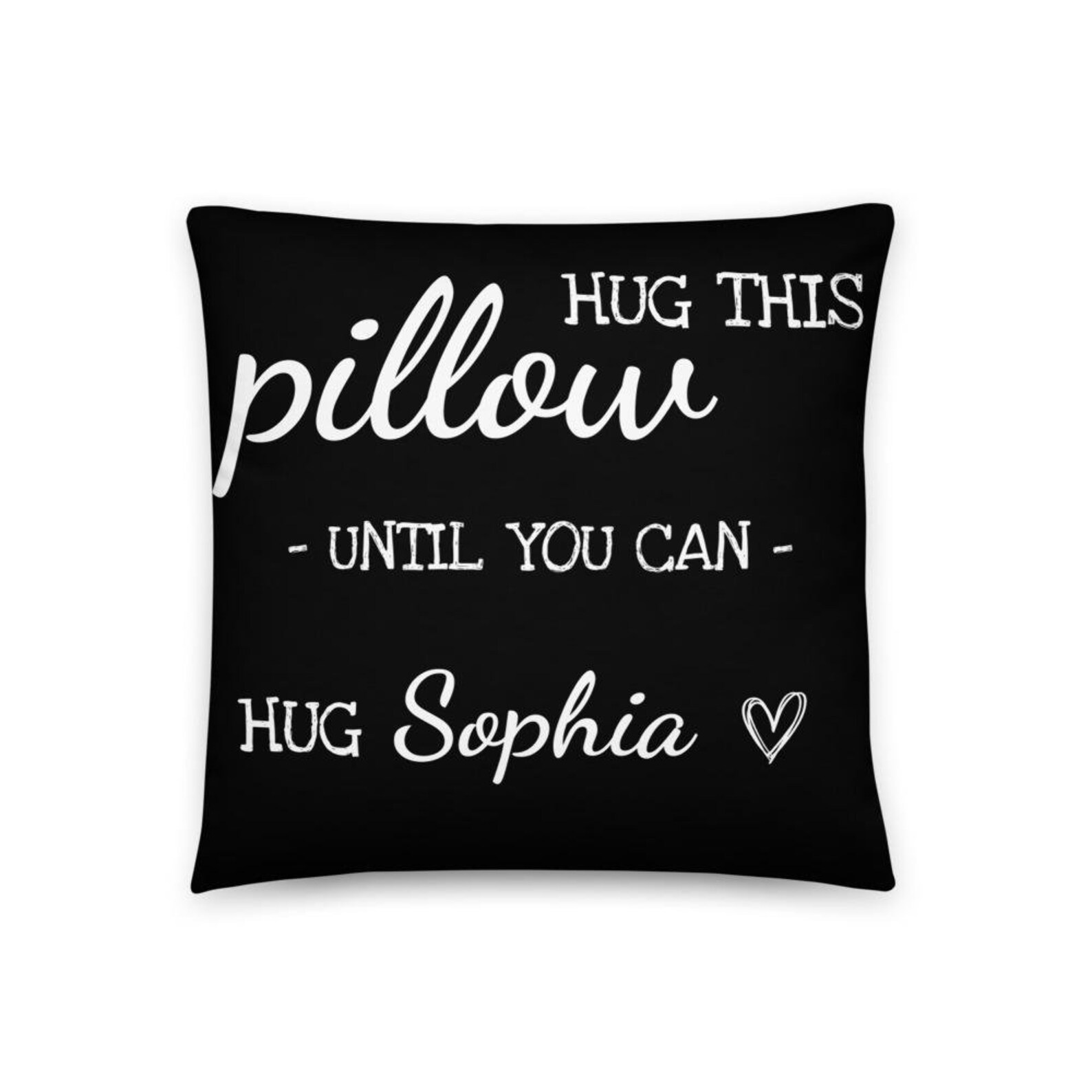 Personalized Hug This Pillow Until You Can Hug NAME long - Etsy