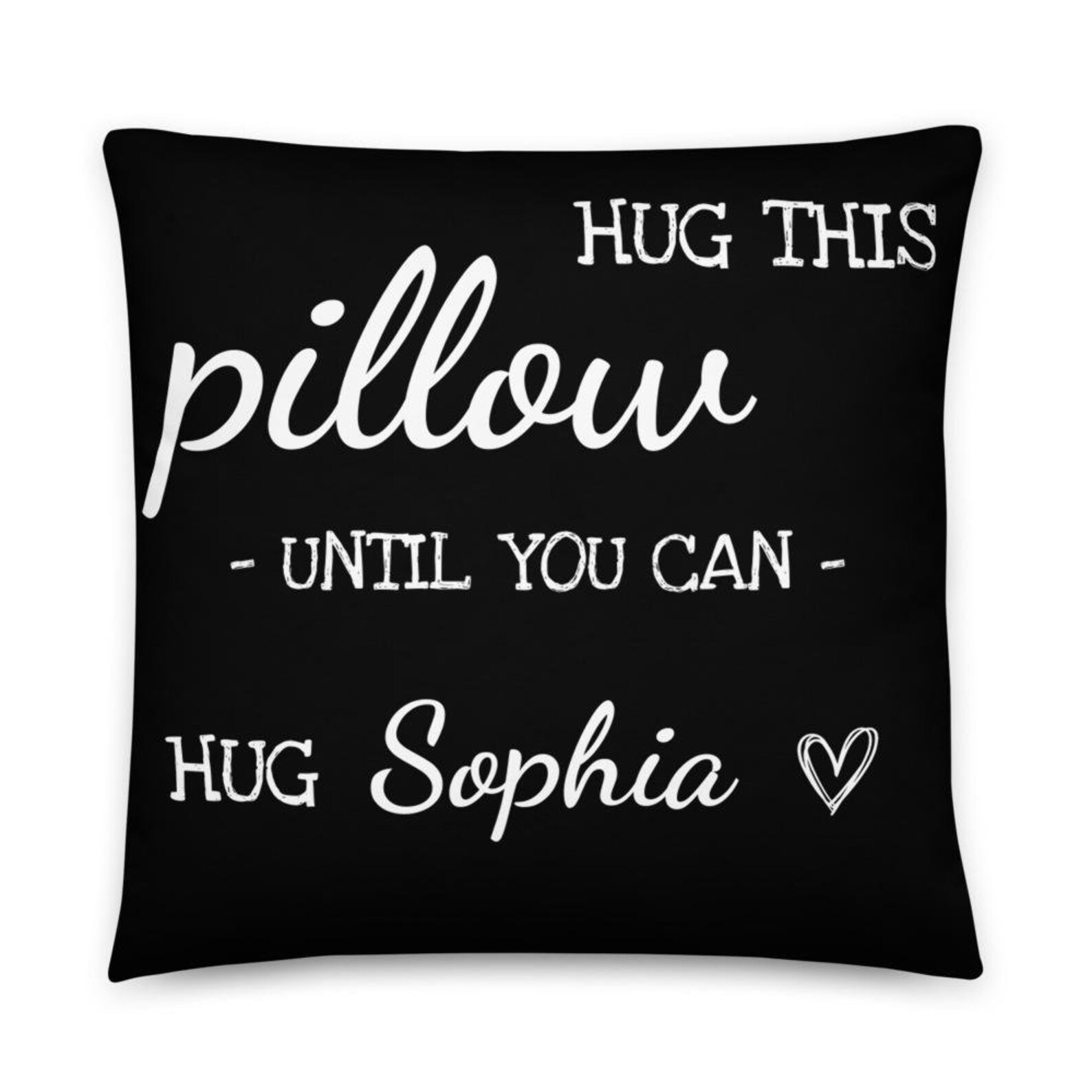 Personalized Hug This Pillow Until You Can Hug NAME Long - Etsy