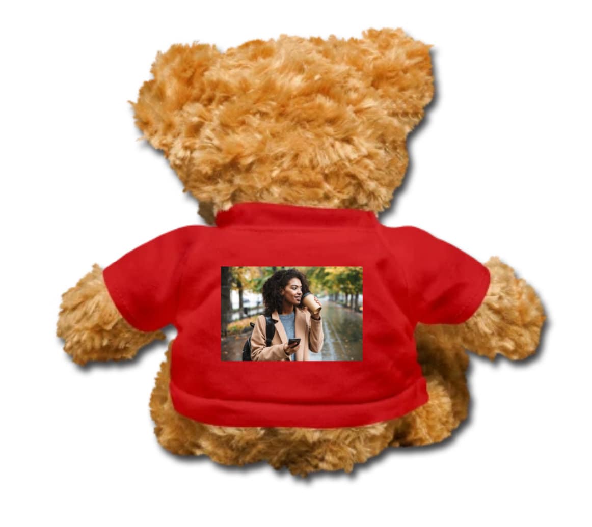 Personalized Brown Teddy Bear Custom Teddy Bear Printed With - Etsy