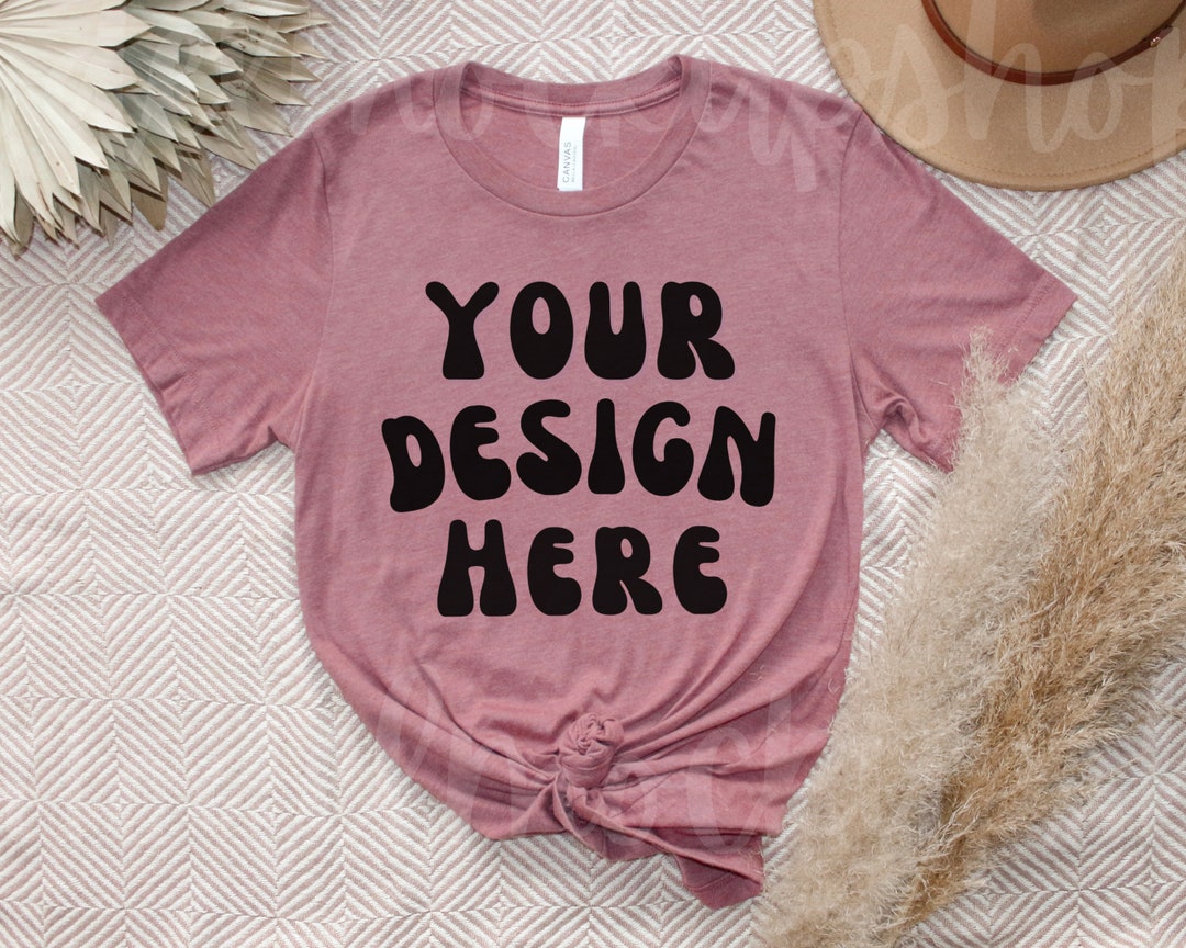 Heather Mauve Bella Canvas Shirt Mockup 3001 Tshirt Mock Up - Etsy
