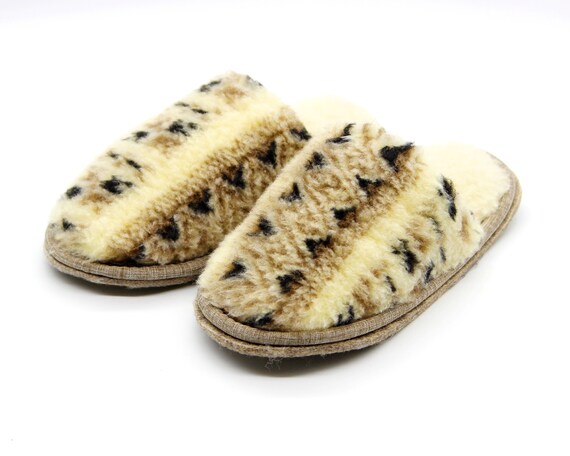 Men's Slippers Sheep's Wool Slippers Sheepskin | Etsy