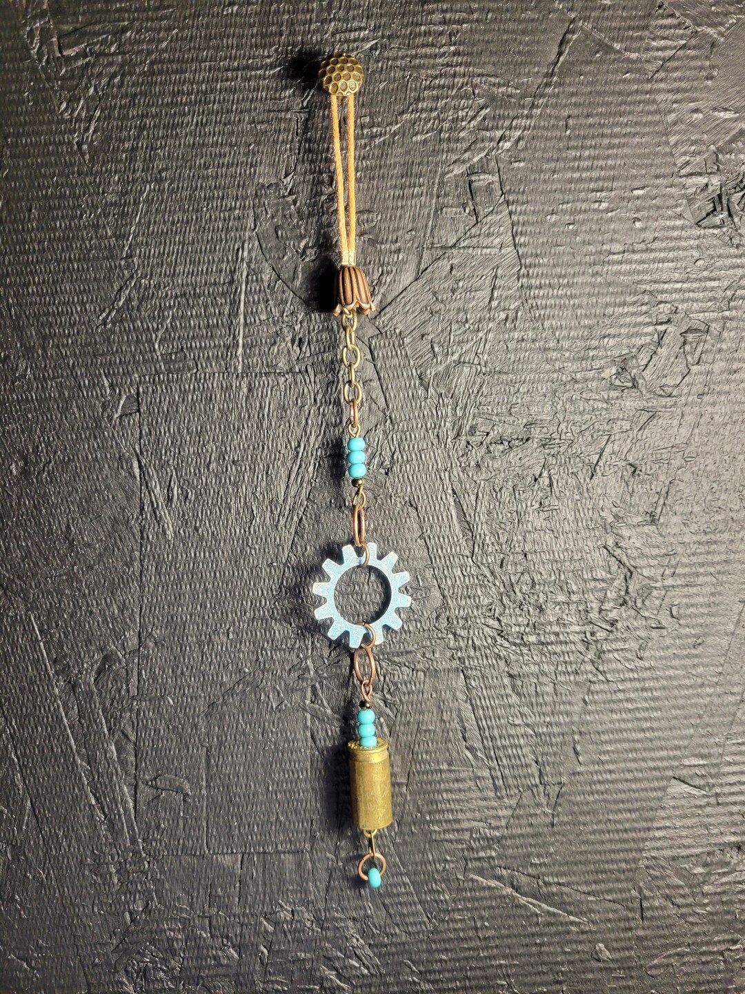 Upcycled Bullet Shell Casing 'single Jingle' Wind Chime W/sun Charm - Etsy