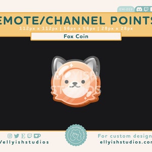 Animal Coin - Fox | Currency | Channel Points | Foxy Emote | Bit ...
