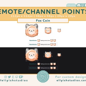 Animal Coin - Fox | Currency | Channel Points | Foxy Emote | Bit ...