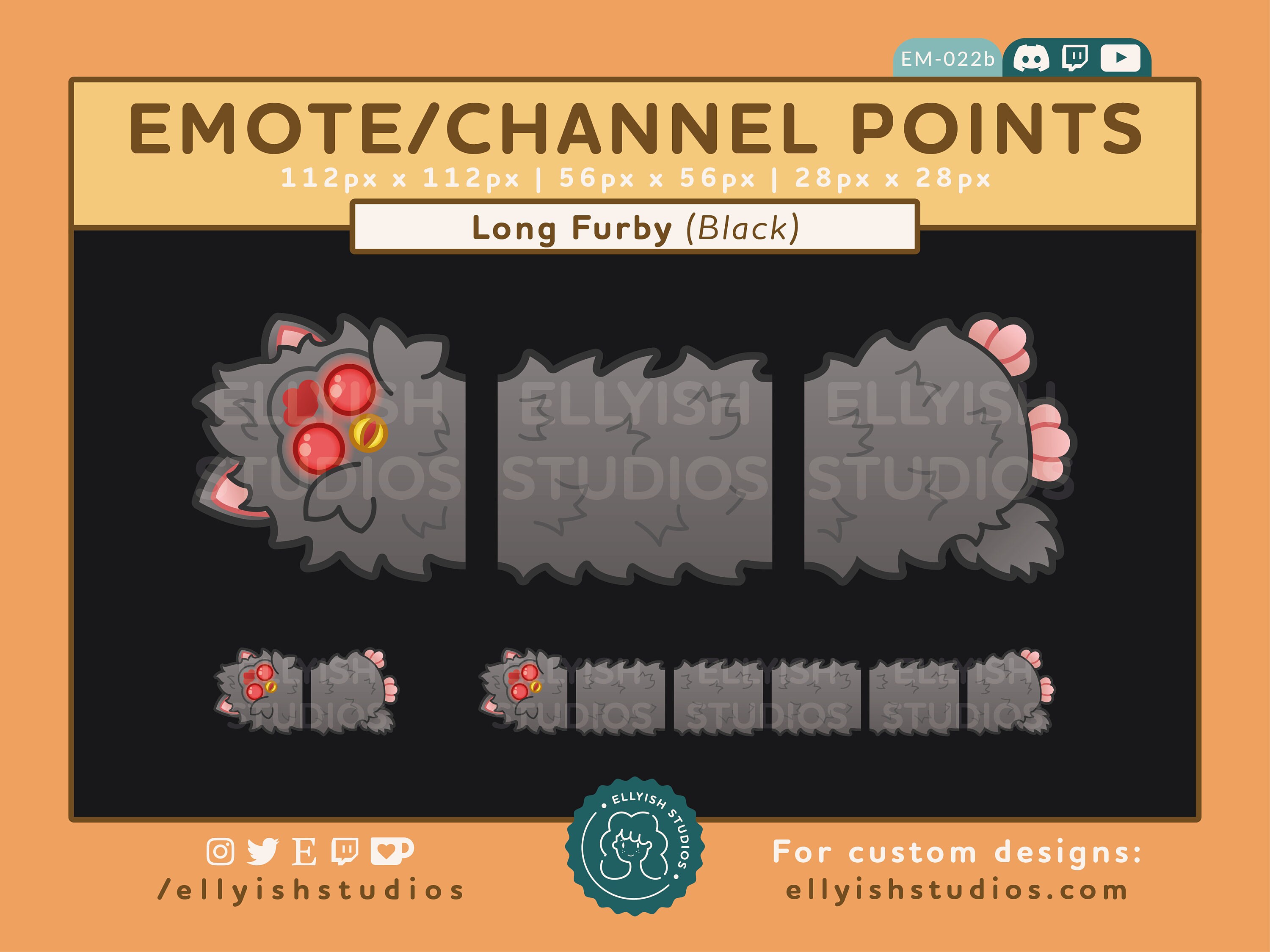 Long Black Furby Emote | Channel Points | Horror Creepy Halloween ...