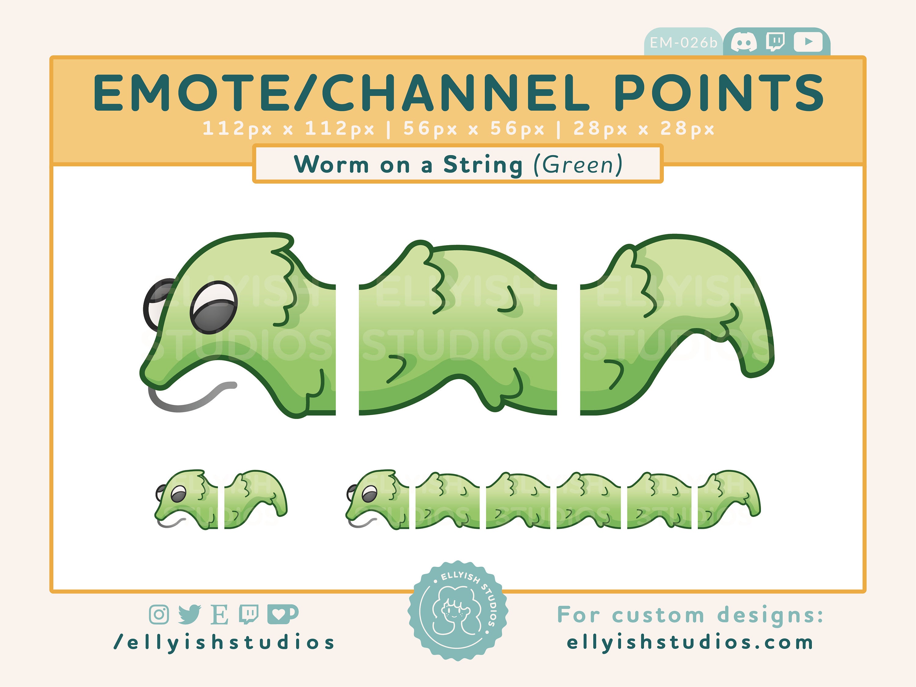 Worm on a String Emote Channel Points Long Wormy Toy Green Nostalgic ...