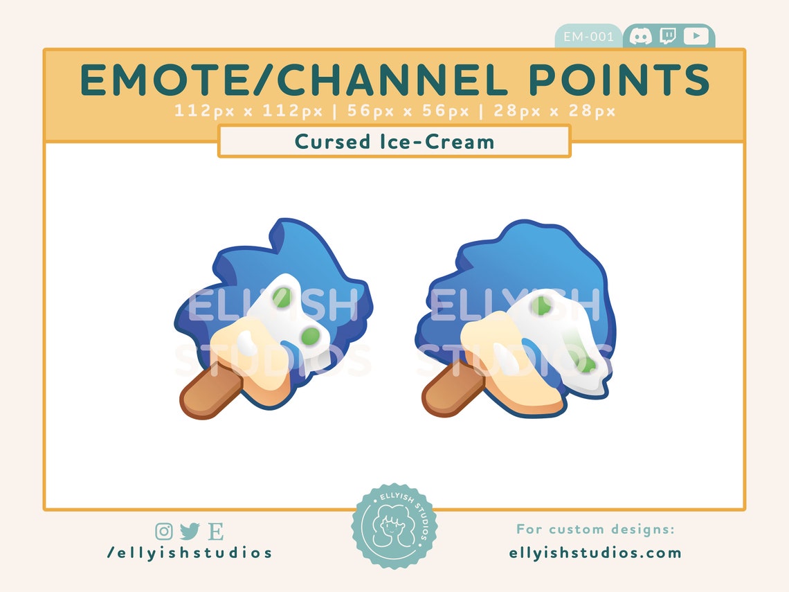 Cursed Ice-cream Meme Emote Way Past Cool Funny Emote | Etsy Canada