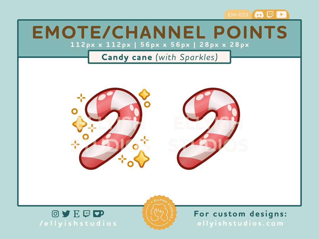 Christmas Candy Cane Emote | Holiday Festive Xmas Theme | Channel ...