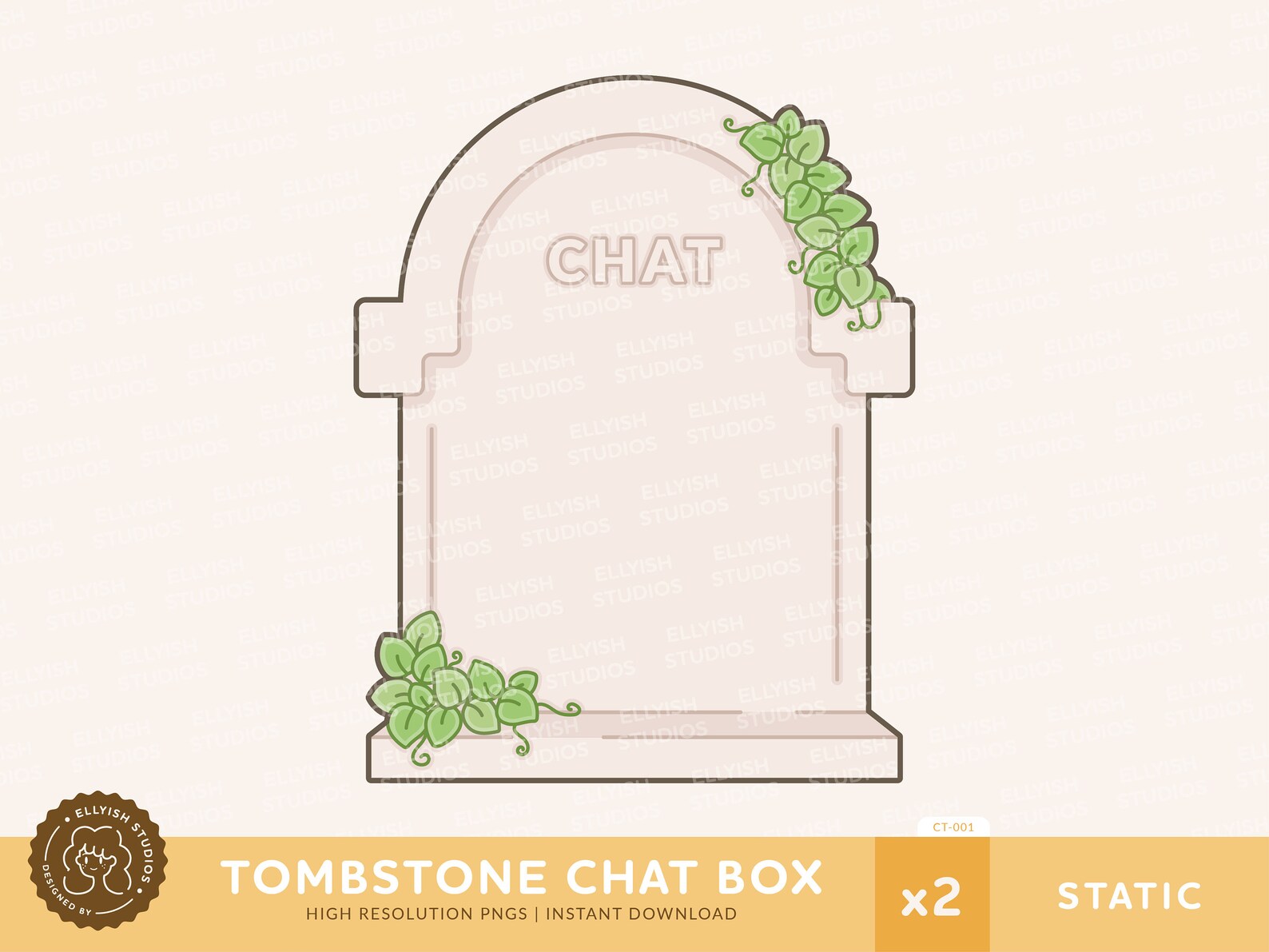 Chat Box Tombstone Grave Stone Halloween | Decoration Twitch Stream ...