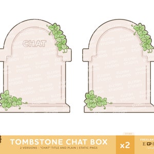 Chat Box Tombstone Grave Stone Halloween | Decoration Twitch Stream ...