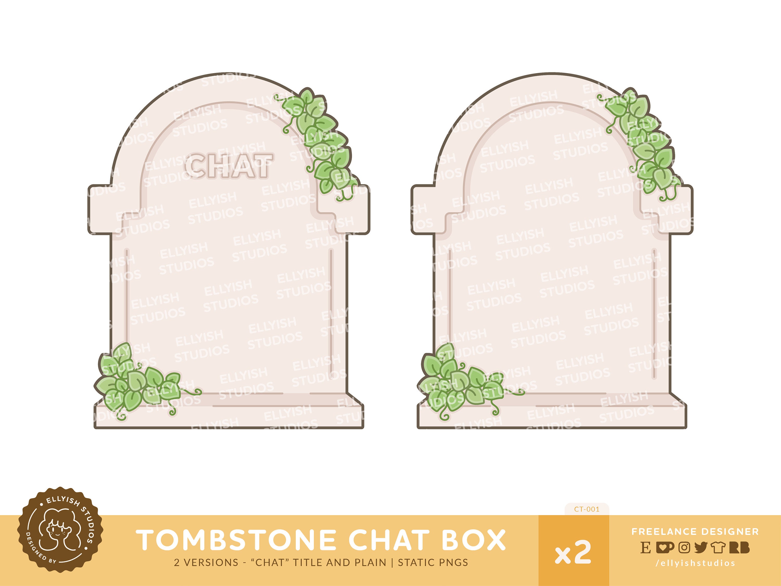 Chat Box Tombstone Grave Stone Halloween | Decoration Twitch Stream ...