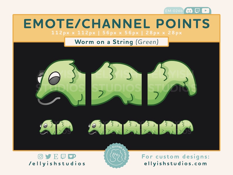 Worm on a String Emote Channel Points Long Wormy Toy Green Nostalgic ...