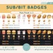 Cute Fast Food Twitch Sub Badges | Set of 6 With 2 Versions Faces ...