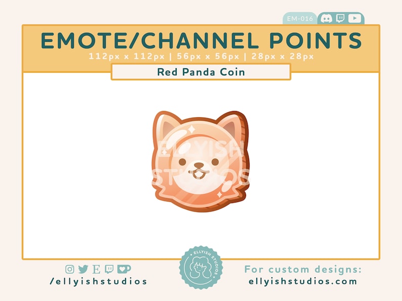 Animal Coin - Red Panda | Currency | Channel Points | Emote | Bit ...